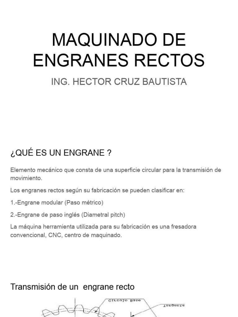 Engranes Rectos | PDF