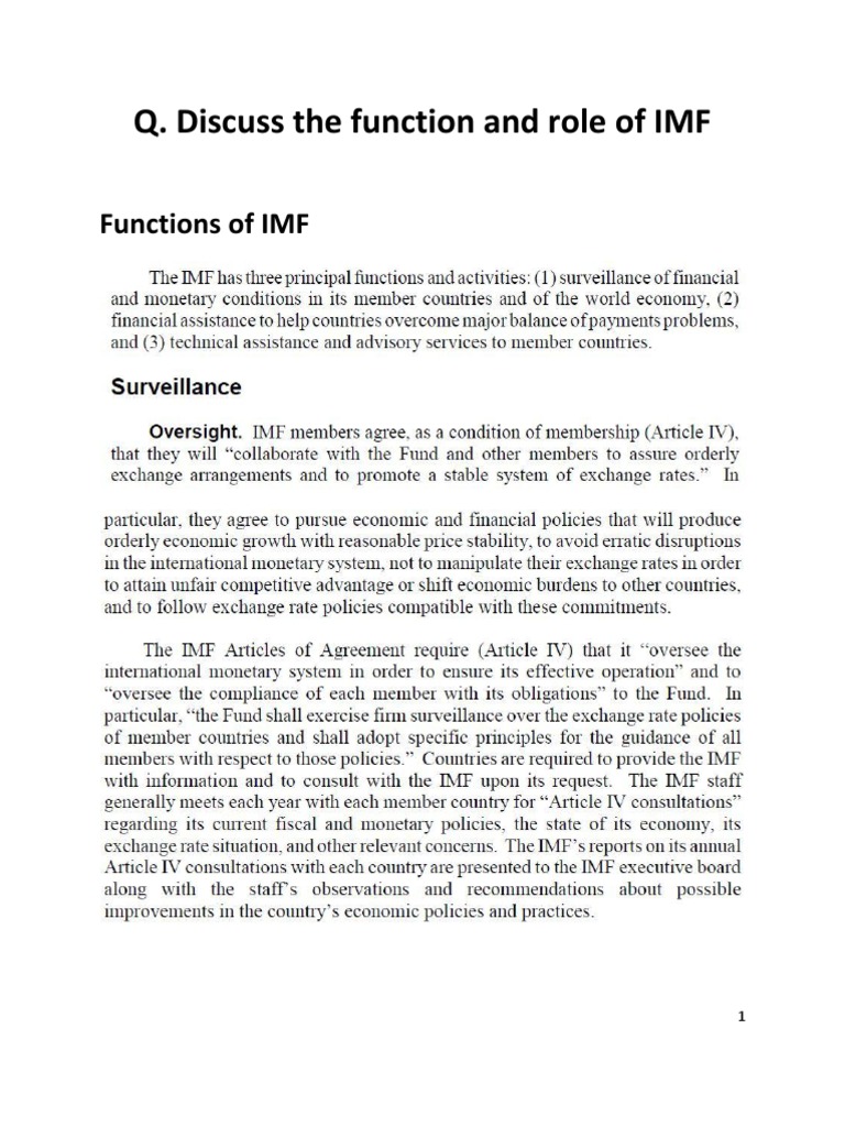 IMF and WTO | PDF | Special Drawing Rights | International Monetary Fund