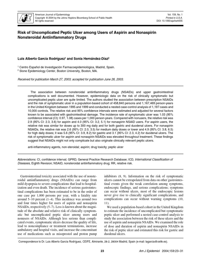 Aines y Hemorragia Digestiva | PDF | Nonsteroidal Anti Inflammatory ...
