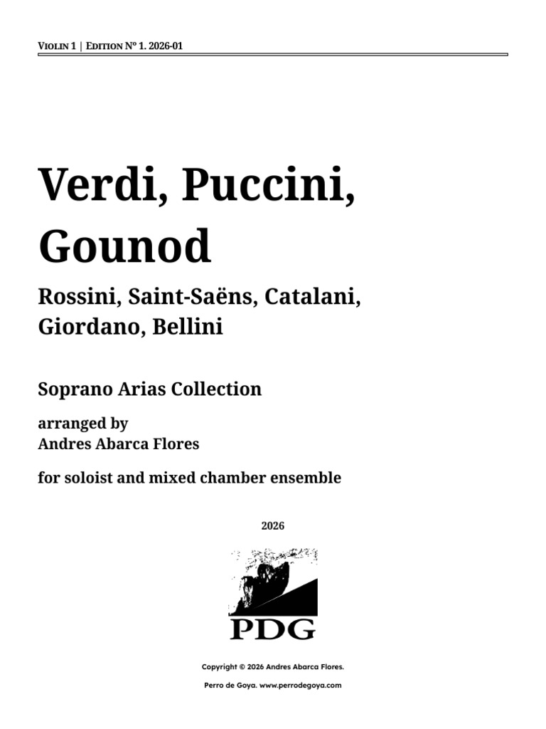 07 - Violin 1 - Soprano Arias Collection - Ed.1 | PDF | Ópera ...