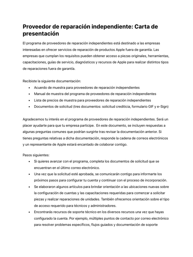 AMR - IRP Cover Letter (Post NDA) - EIR | PDF | Apple Inc. | Yo telefono