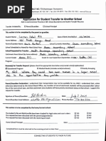 Teacher Transfer Form Template | PDF