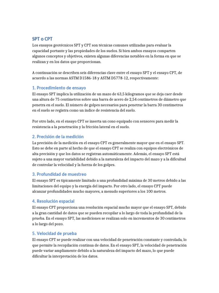 SPT Vs CPT | PDF