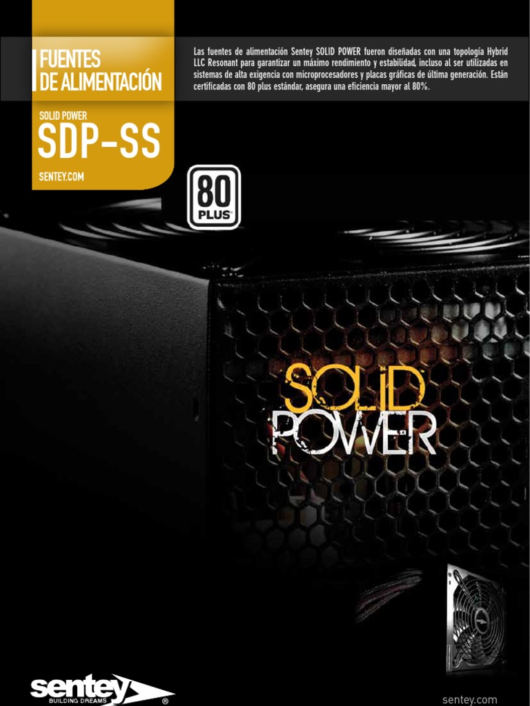Brochure Sentey PSU Solid Power 80 Plus | PDF | Electromagnetismo ...
