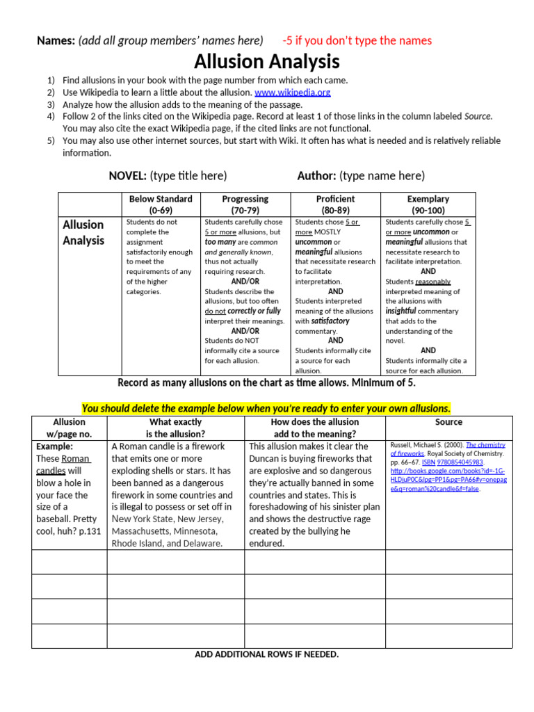 Allusion+Analysis+Template (1) (1) | PDF | Wikipedia
