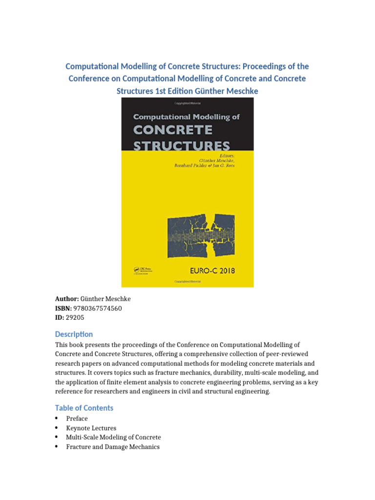 Computational Modelling of Concrete Structures: Proceedings of the ...