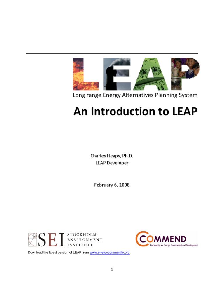 An Introduction To LEAP: Long Range Energy Alternatives Planning System ...