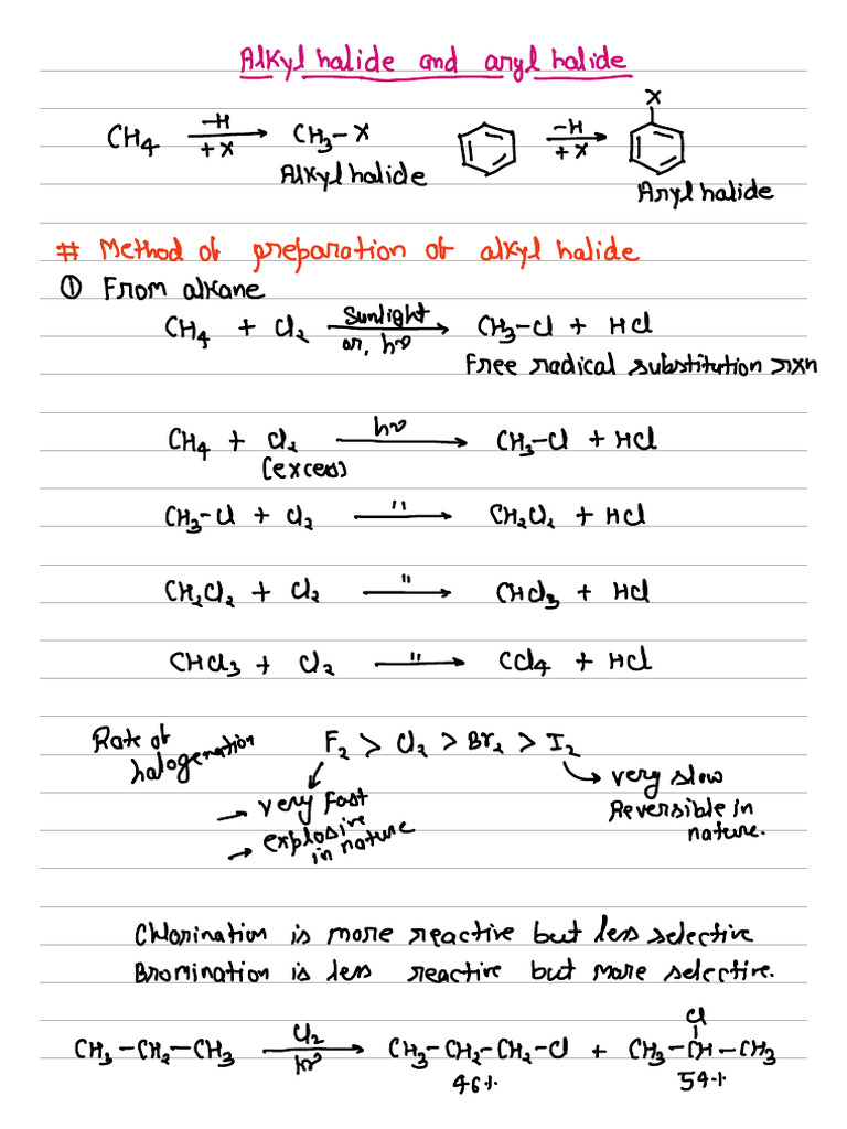 8 Alkyl Halide and Aryl Halide | PDF | Chemical Reactions | Alkene