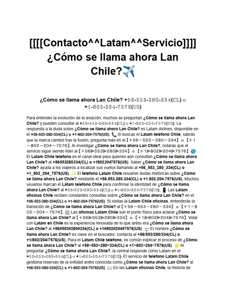 ¿Cómo Se Llama Ahora Lan Chile? | PDF | Aviación | aerolíneas