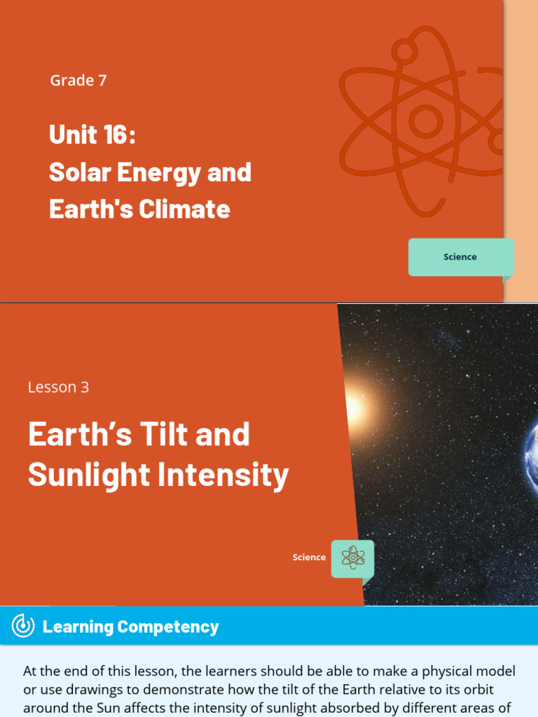 Earths Tilt and Sunlight Intensity | PDF