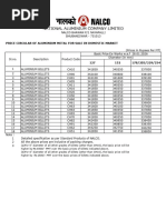 Nalco Price List - 01 March 26 | PDF | Materials | Aluminium