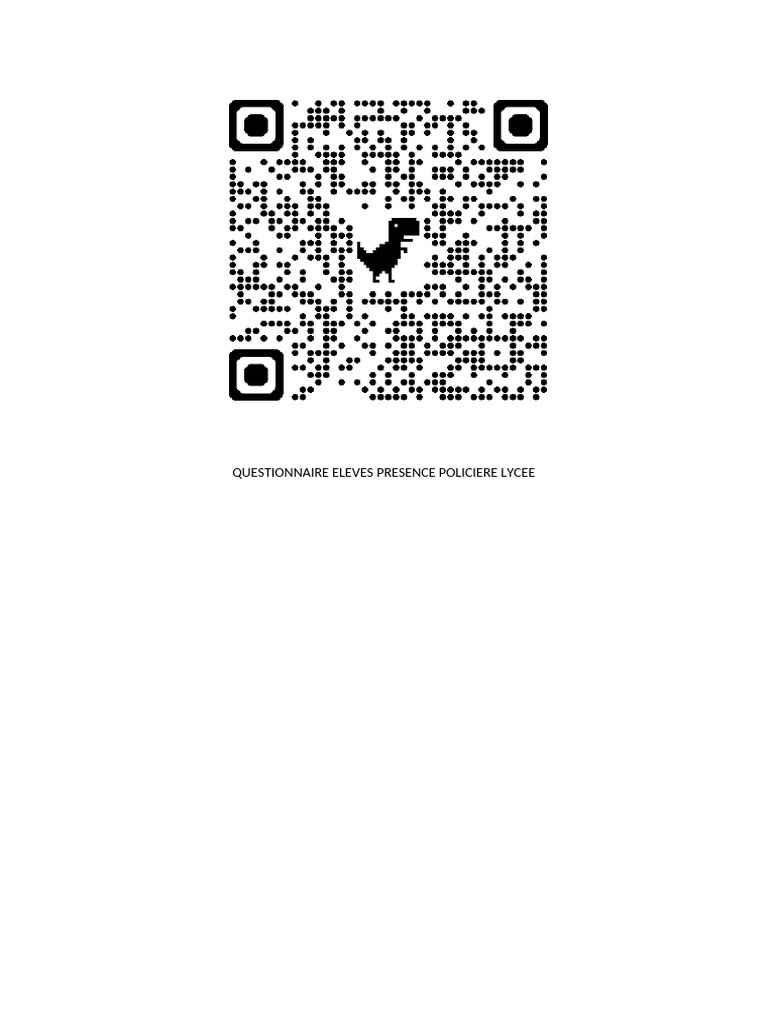 Questionnaire Eleves Memoire QR Code | PDF