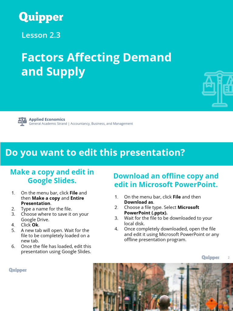 AEC 12 Q1 0203_PS_Factors Affecting Demand and Supply | PDF | Labour ...