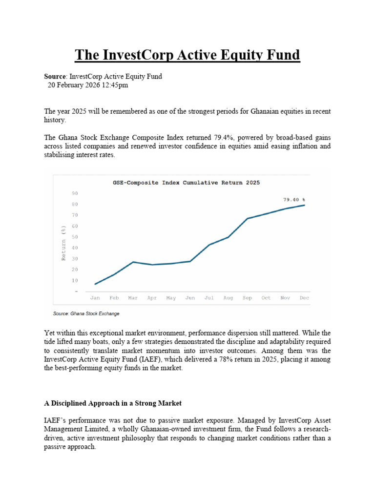 The InvestCorp Active Equity Fund | PDF | Investing | Financial Risk