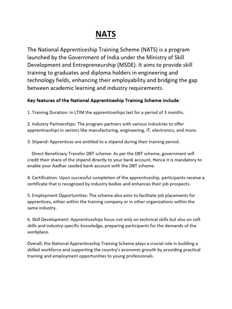 Steps for NATS Registration -Student Manual (1) | PDF | Apprenticeship