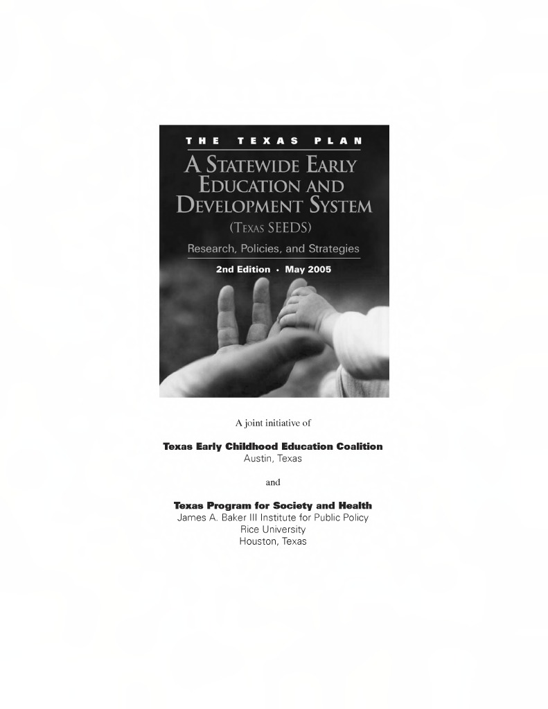 The Texas Plan | PDF | Child Development | Relationships