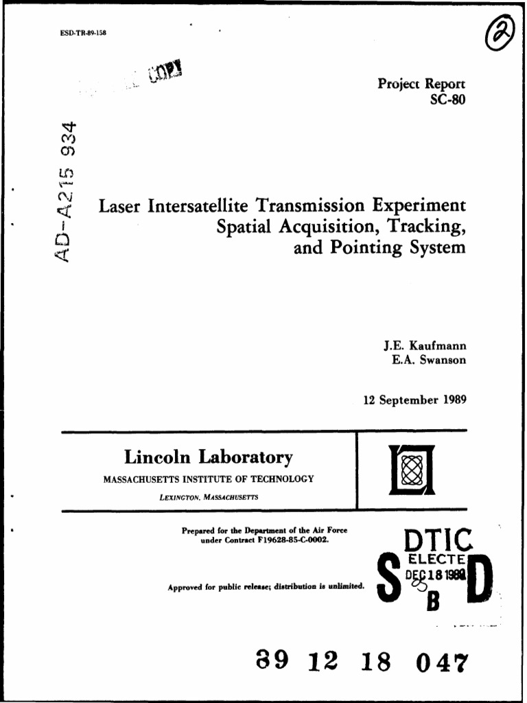 Kaufmann and Swanson - 1989 - Laser Intersatellite Transmission ...