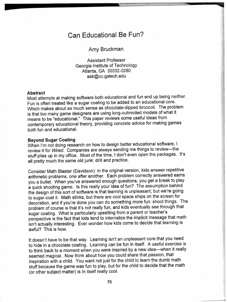 Can Educational Be Fun | PDF