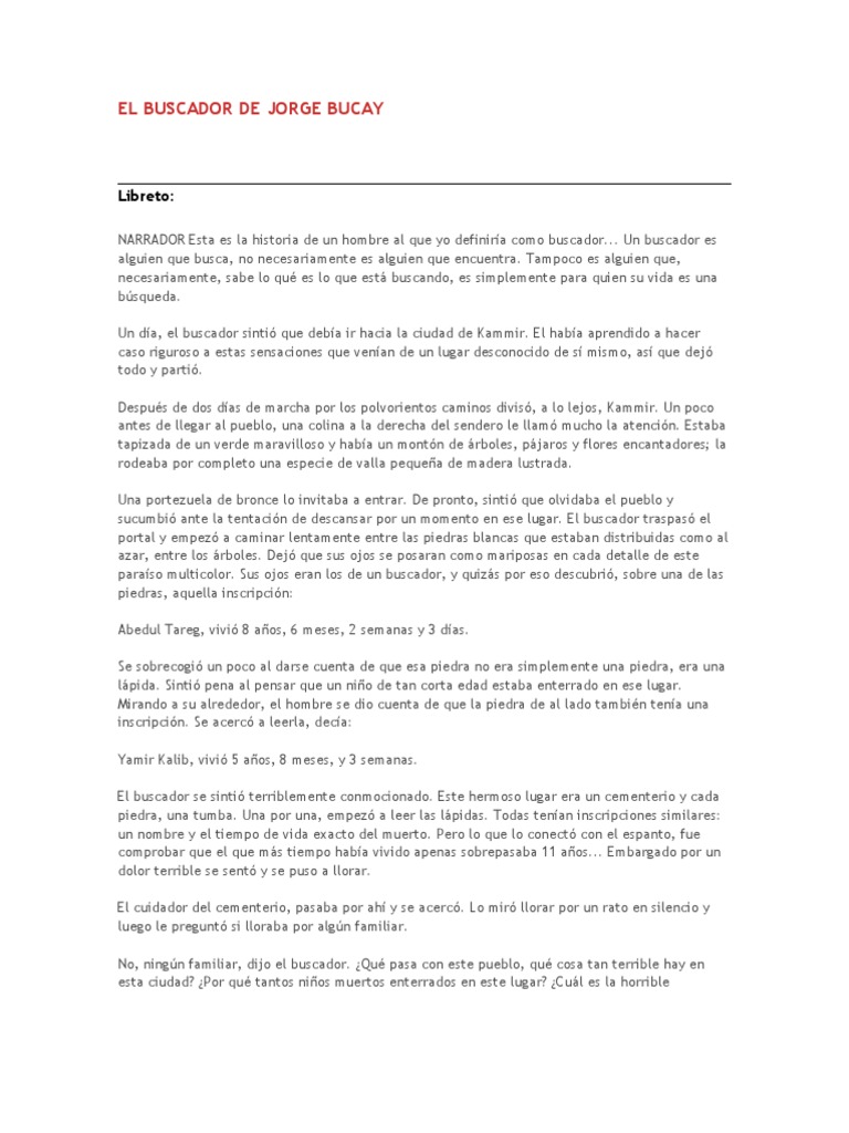 El Buscador de Jorge Bucay | PDF | Ocio