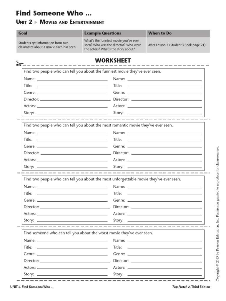 Unit 02 Find Someone Who | PDF