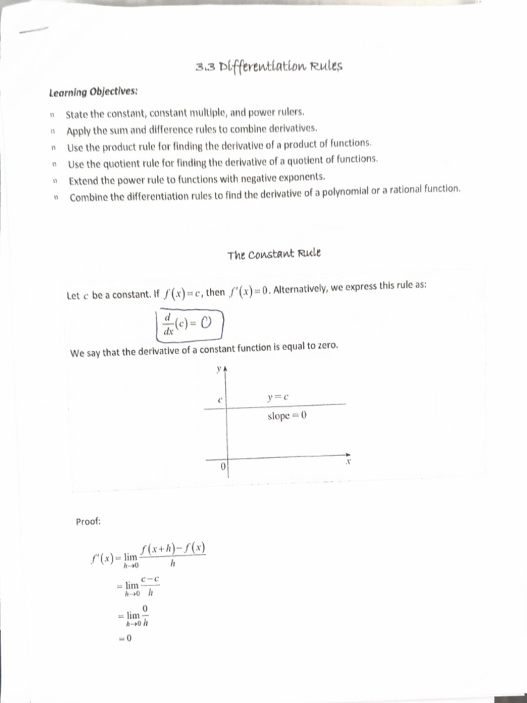 3.3 Calc Notes | PDF
