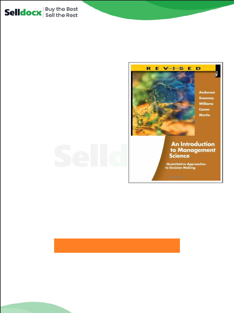 Question Bank Inventory Models 13e Anderson | PDF | Reason | Knowledge