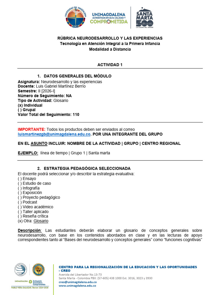 Rubrica Actividades Evaluativas - G1 SMR | PDF | Maestros | Pedagogía