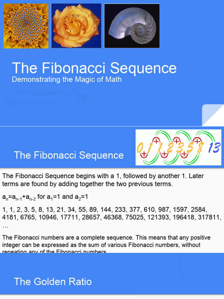 Fibonacci Ppt | PDF | Ratio | Mathematics