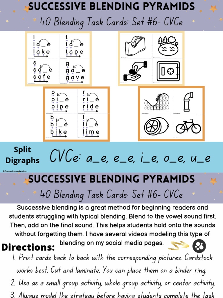 06 - Successive Blending Pyramids_ Set 6 CVCe (Split Digraphs, Long ...