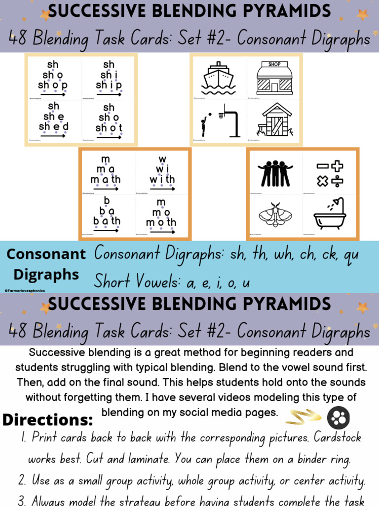 02 - Successive Blending Pyramids_ Set #2 Consonant Digraphs W_ Short ...
