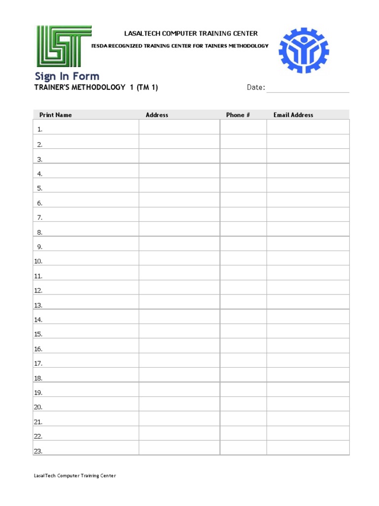 Sign in Form | PDF