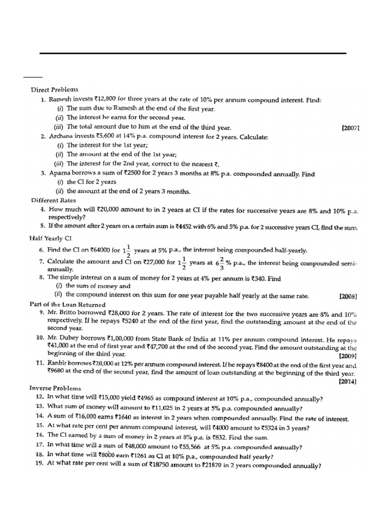 Ch8 Compound Interest - 21-22 | PDF