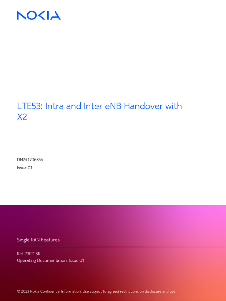 LTE53 Intra and Inter ENB Handover With X2 | PDF | Telecommunications ...