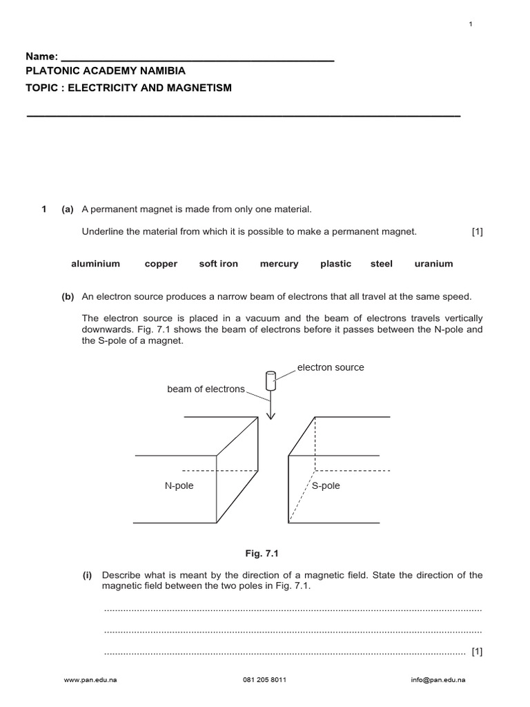 Magnetism and Electricity | PDF | Voltage | Electrical Resistance And ...