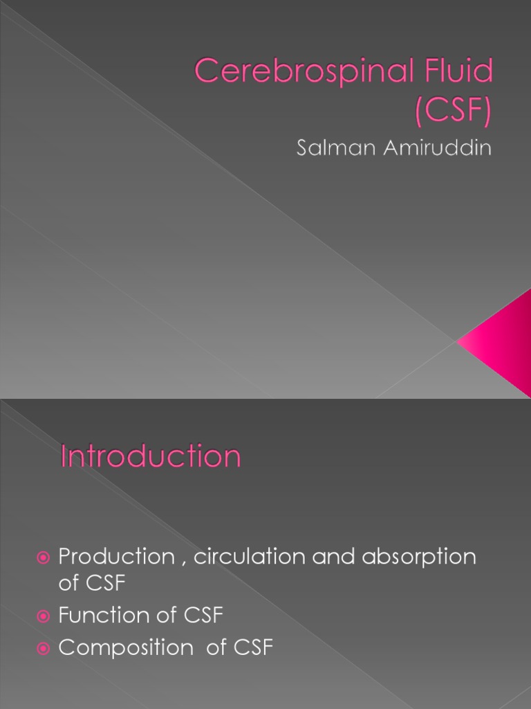 CSF Leak | Download Free PDF | Cerebrospinal Fluid | Human Head And Neck