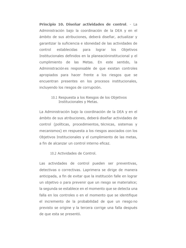 P10diseñar Act Control | PDF | Planificación | Administración para el ...
