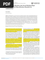 Fredrickson Roberts, Objectification Theory | PDF