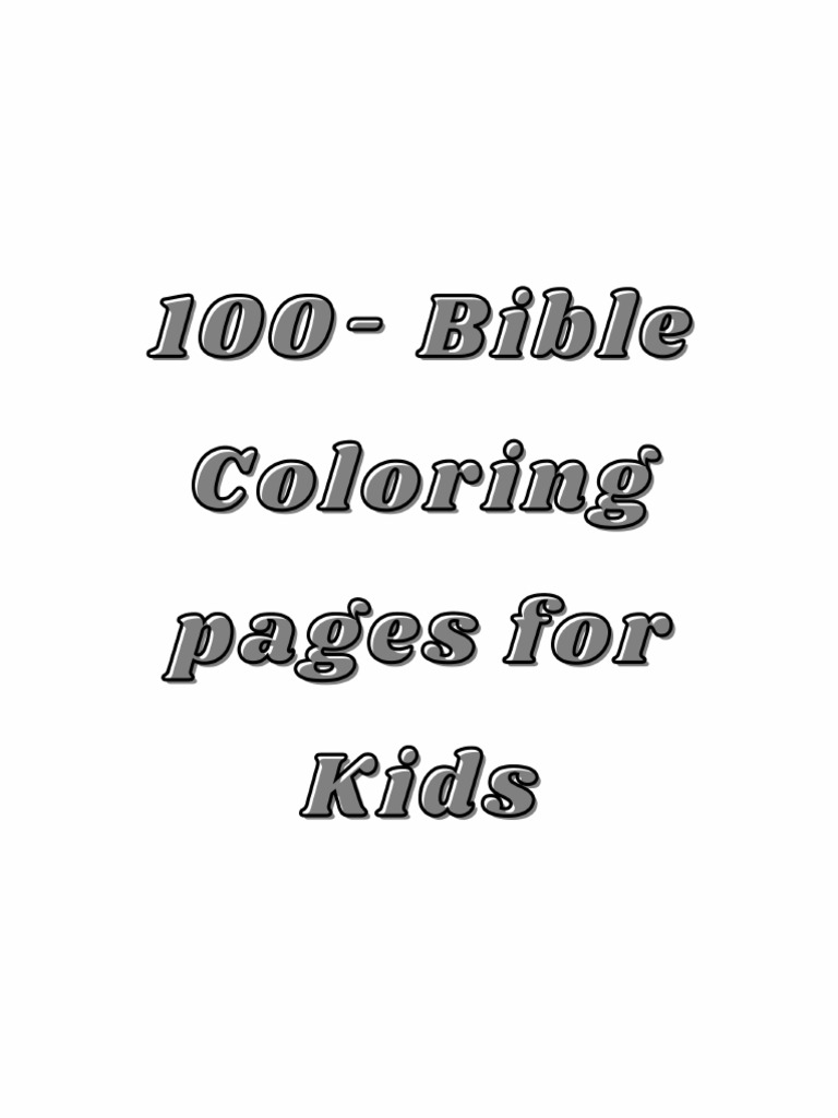 100 - Bible Coloring Pages For Kids Interior | PDF