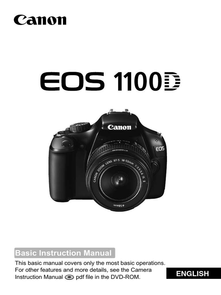 EOS 1100D Basic Instruction Manual En | PDF | Camera | Rechargeable Battery