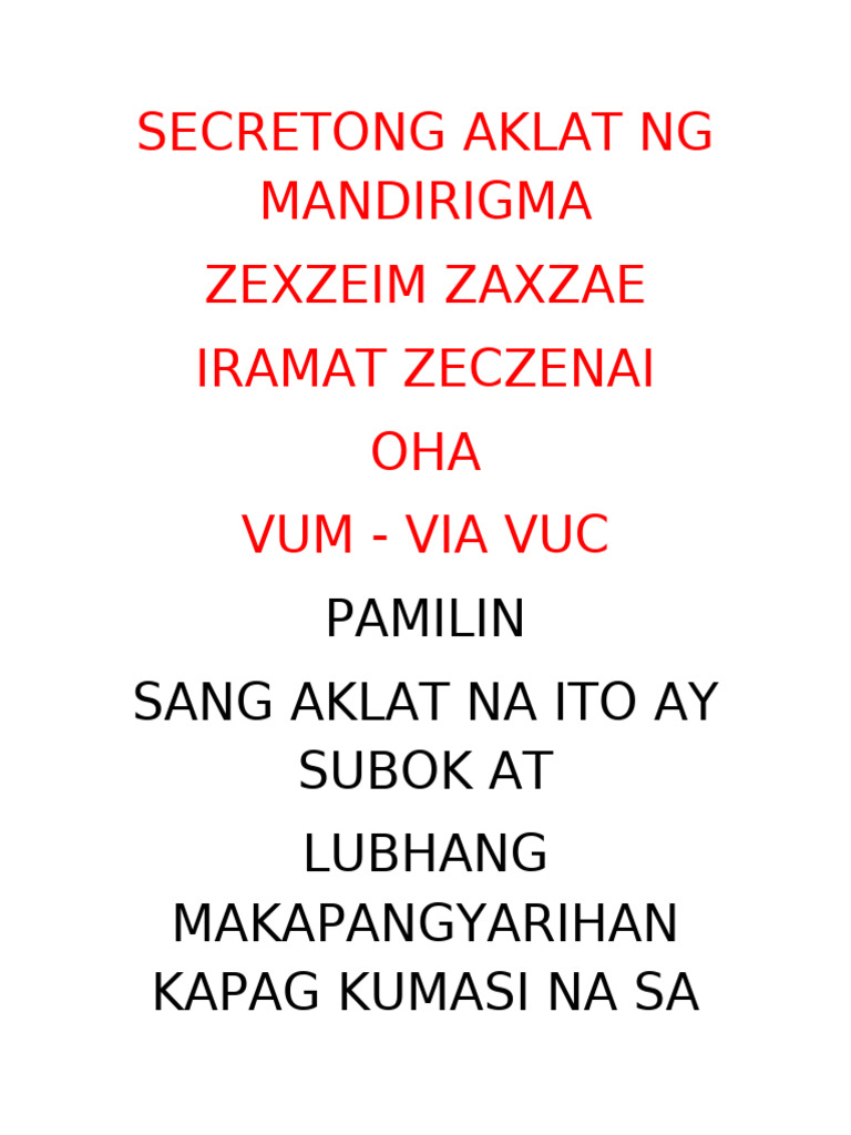 Secretong Aklat NG Mandirigma | PDF