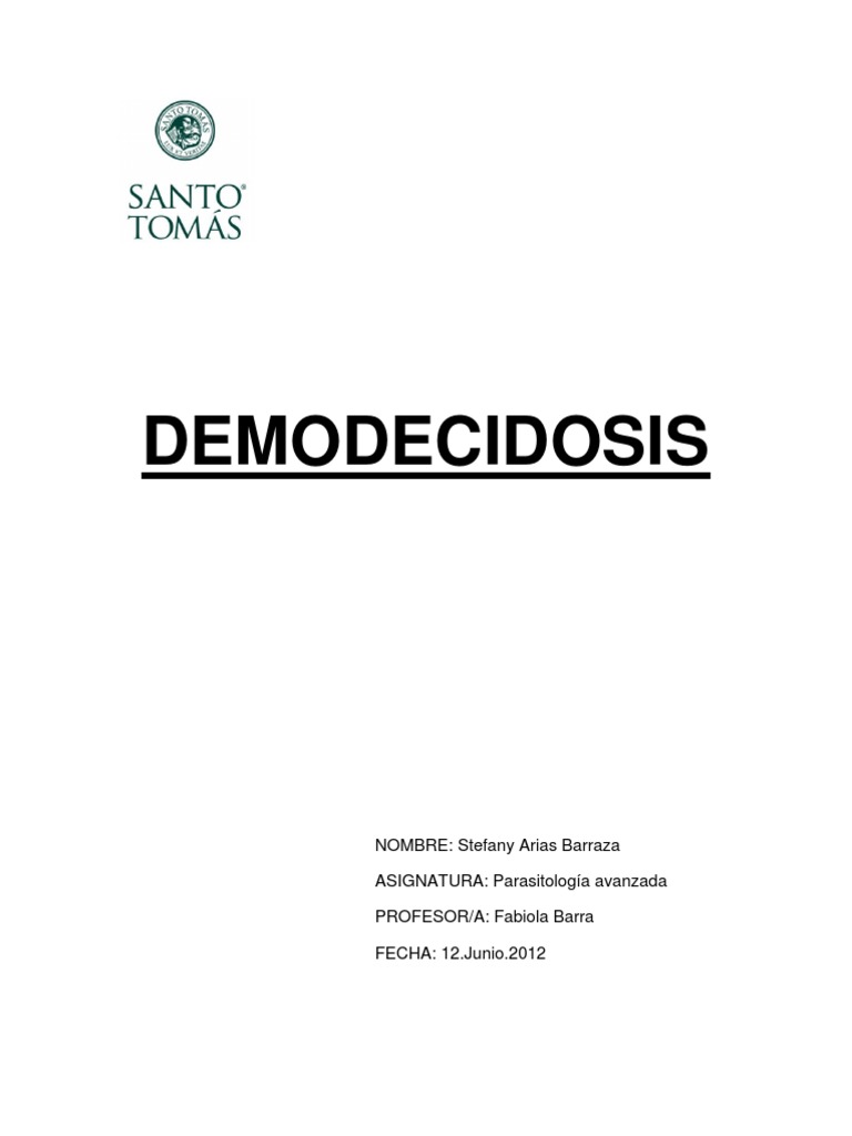 Demodecidosis: Causas y Tratamiento | PDF | Adultos | Piel