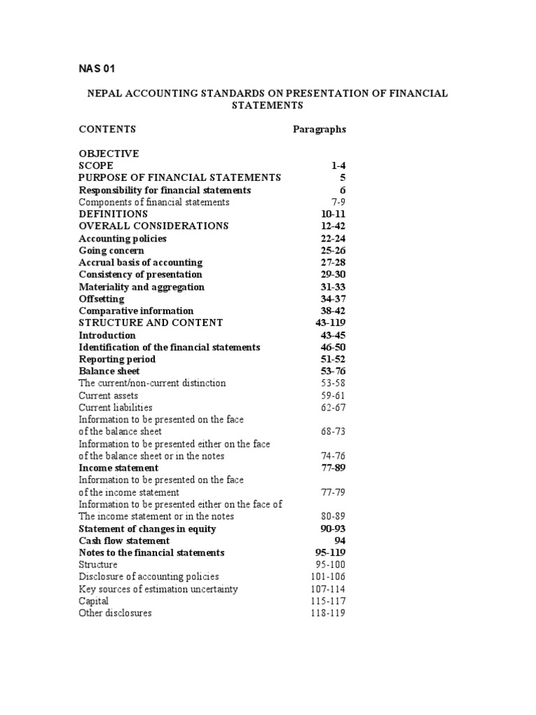 NAS1 | PDF | Going Concern | Financial Statement