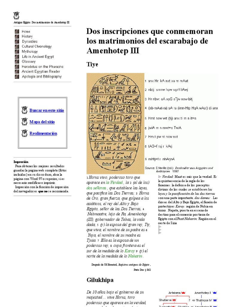 Dos Matrimonios de Amenhotep III | PDF | Personas