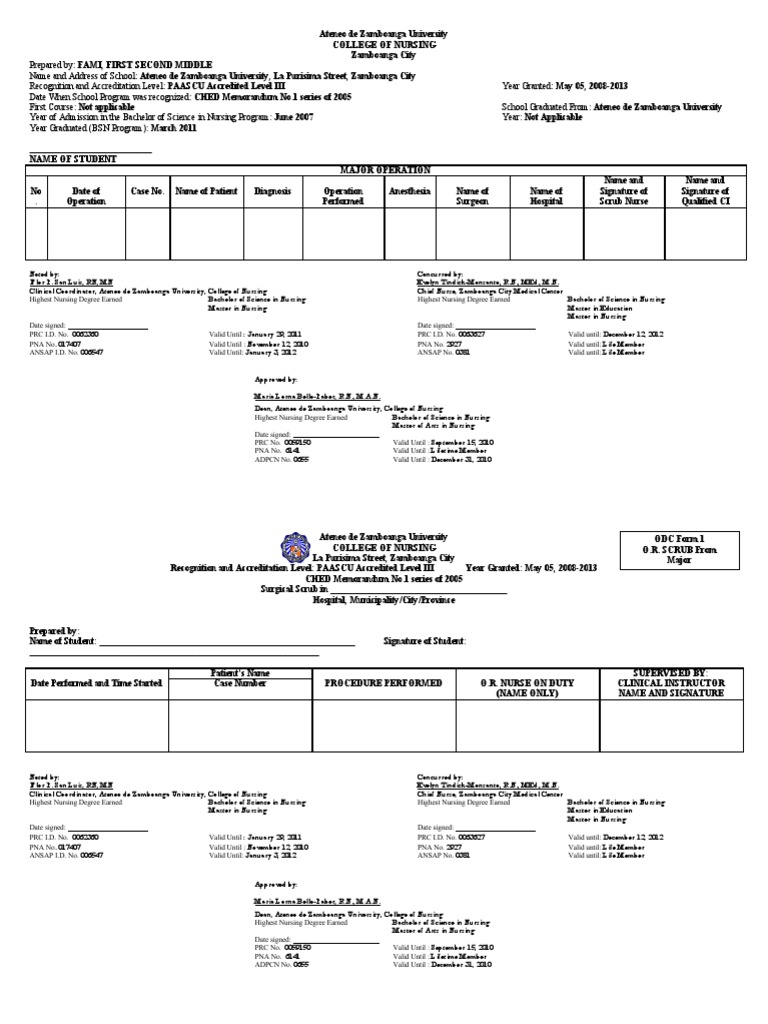 Sample Exhibit Form | PDF | Nursing | Academic Degree