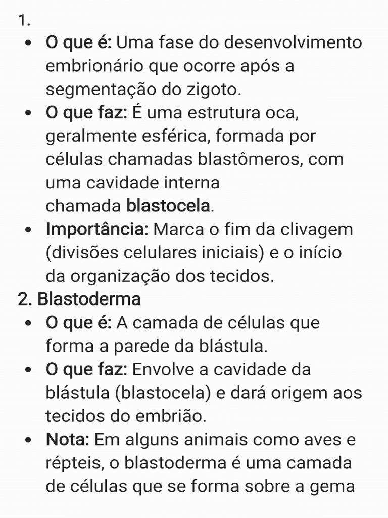 Blástula,Blastoderma Explicação 260309 234243 | PDF