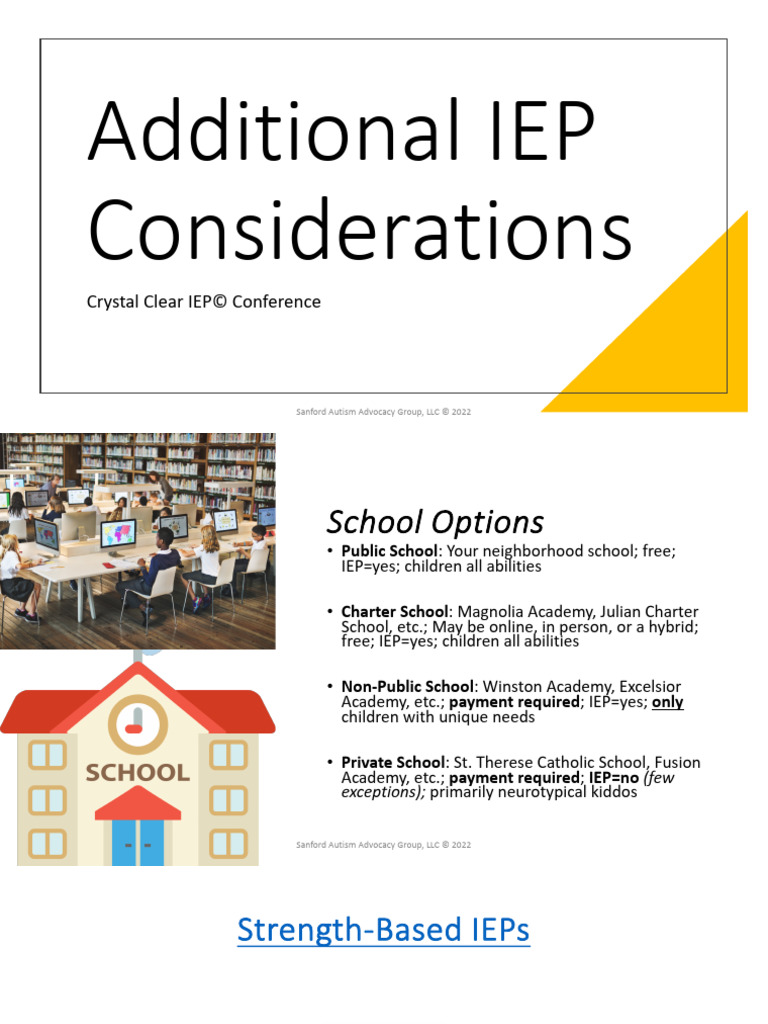 Additional Considerations CC IEP | PDF | Individualized Education Program