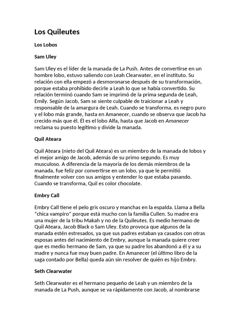 Los Quileutes Su Historia | PDF