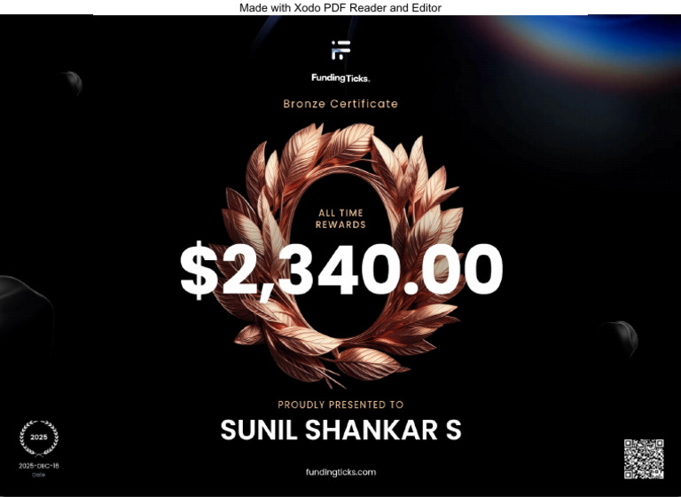 Sunil Shankar S - Certificate | PDF