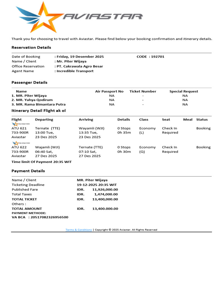 Aviastar - MR - Piter Wijaya | PDF