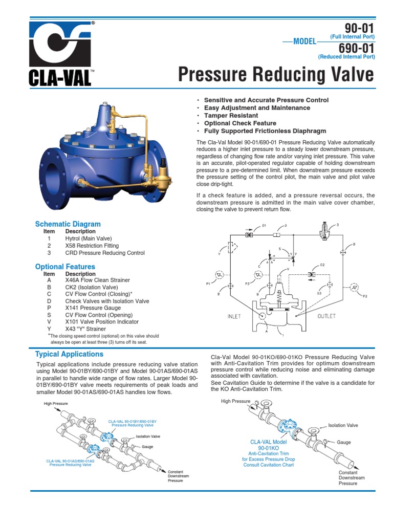 CLAVAL Pressure Reducing Valve | PDF | Valve | Gas Technologies